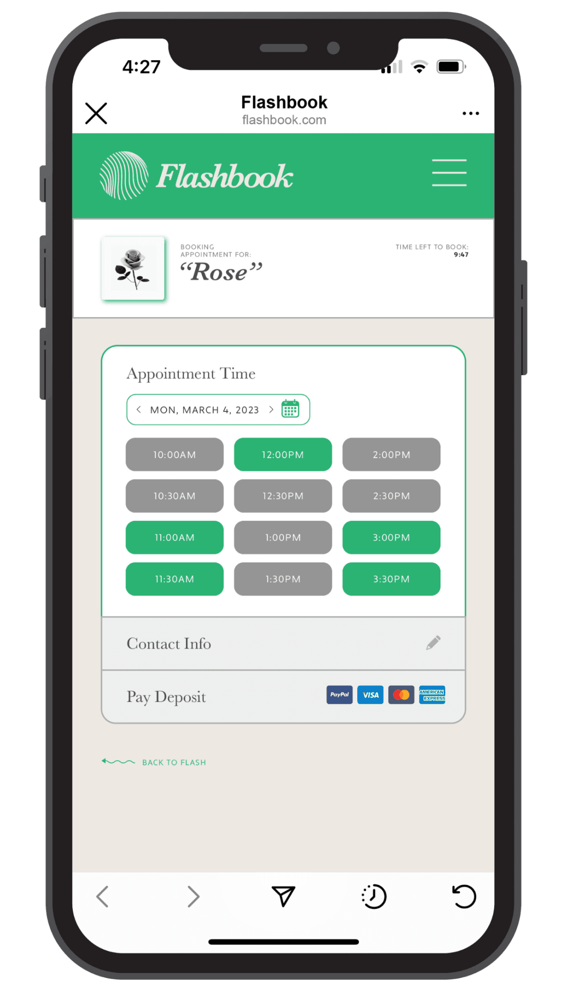 Flashbook | Booking, payments, flash drops, and more for tattoo artists